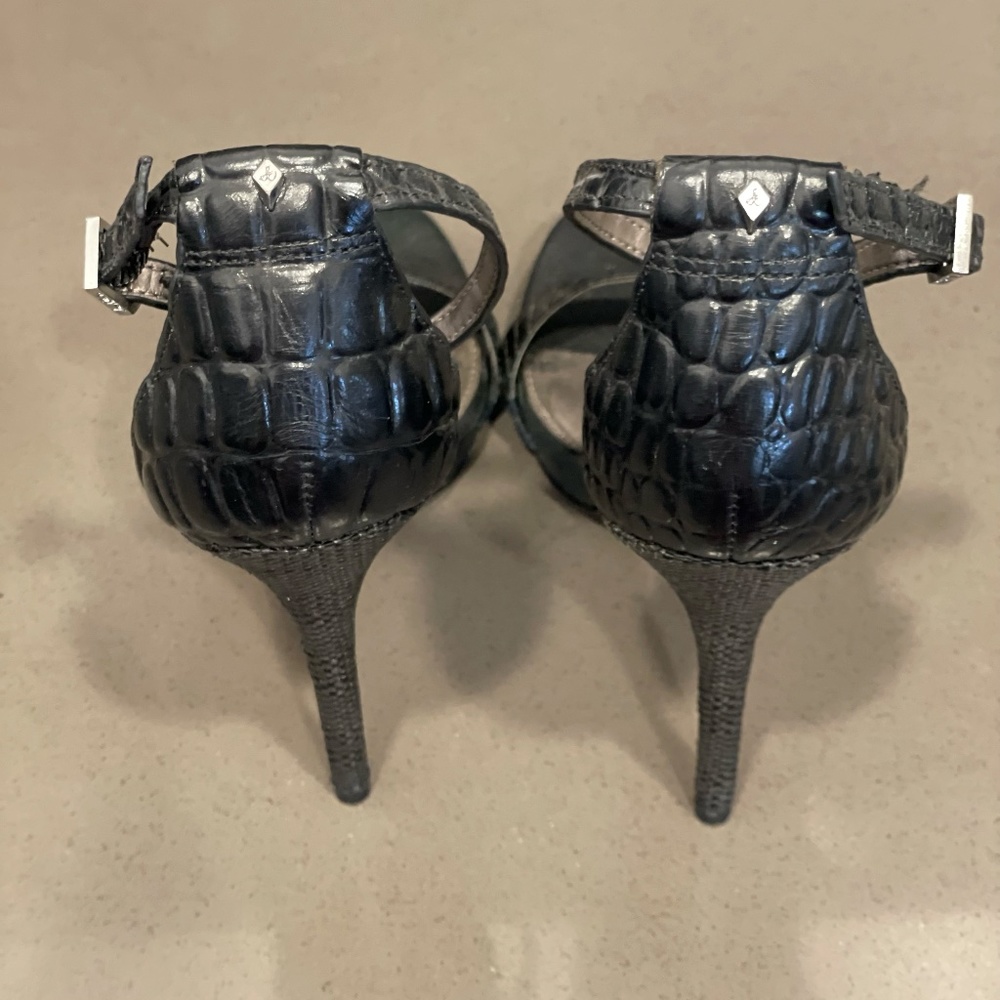 Unique Sam Edelman 'Eleanor' Black Leather Strappy He… - Gem